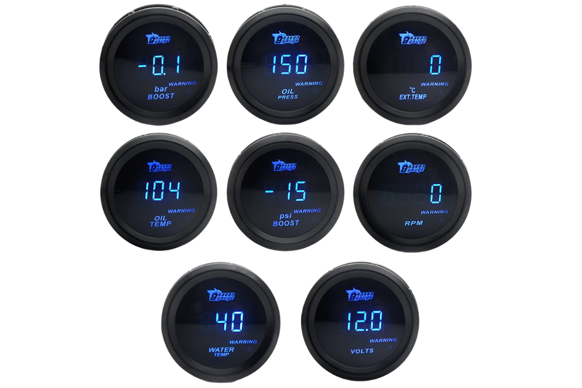 Dragon Gauge Ψηφιακό Μπαρομετρο Με Μέτρηση Bar 57mm