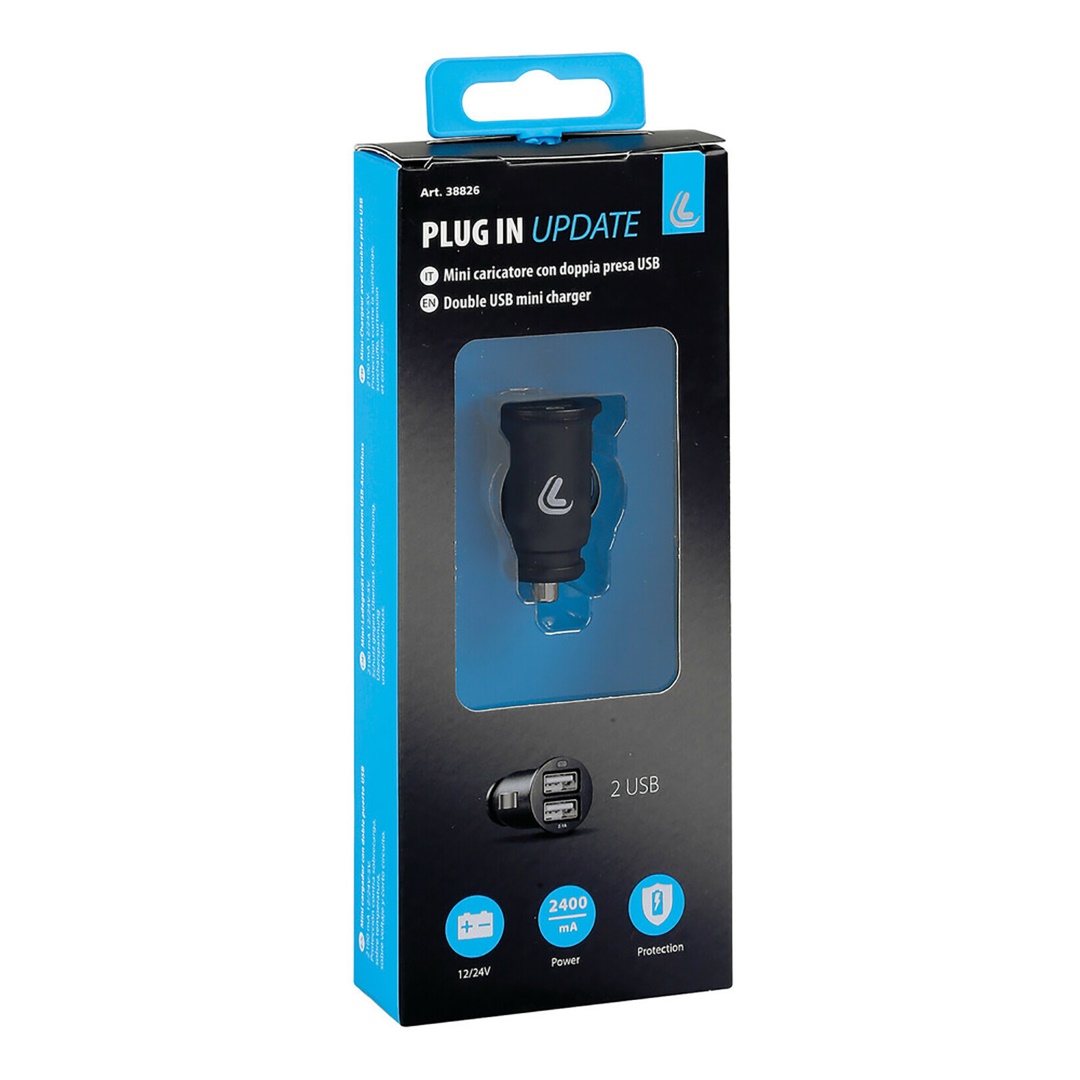 Φορτιστης Αναπτηρα Με 2 Θυρες Usb 2100mA 12/24V Led Fast Charge