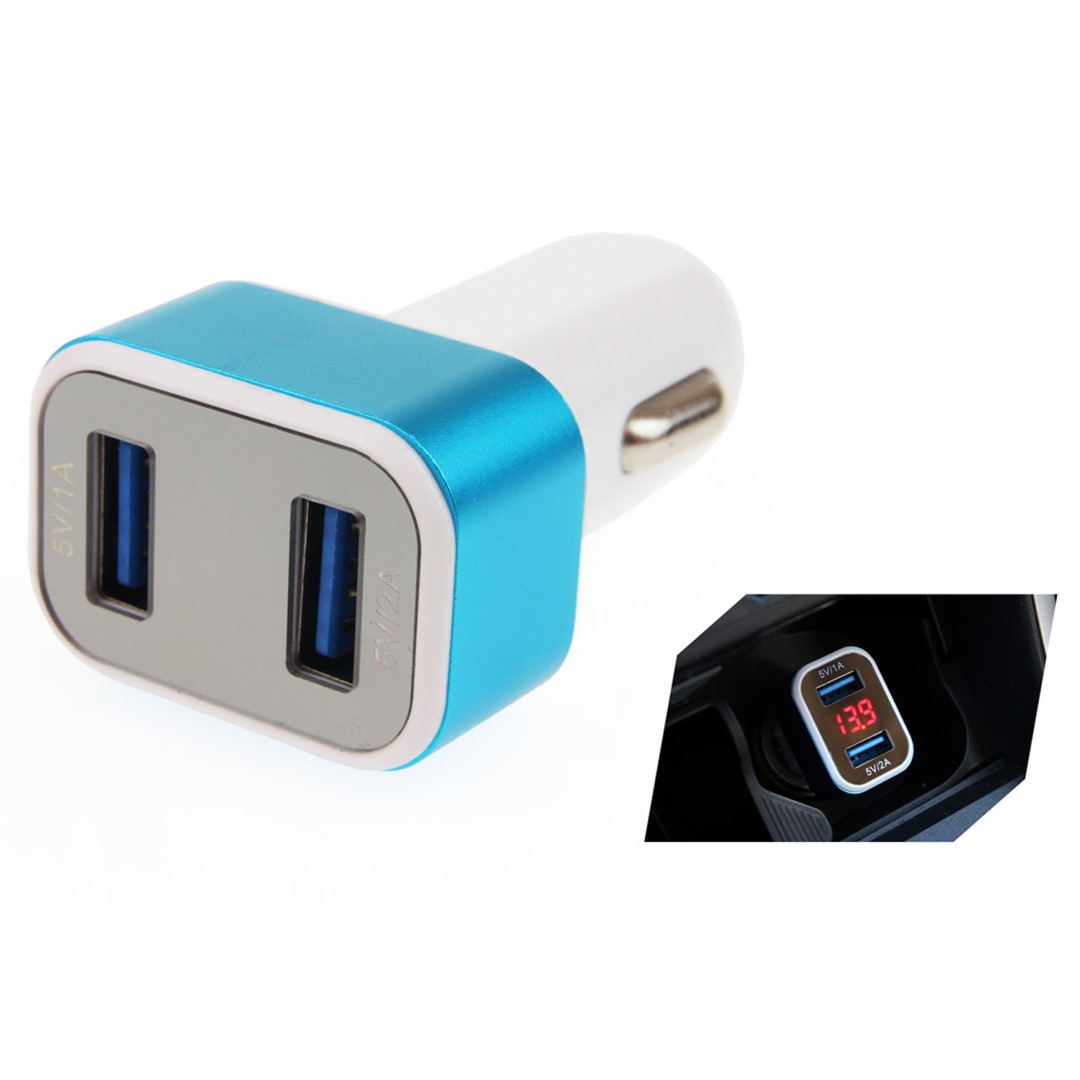 Amio Φορτιστης Αναπτηρα Με 2 Θυρες Usb 12/24V 3000mA (1Α, 2Α) Και ...