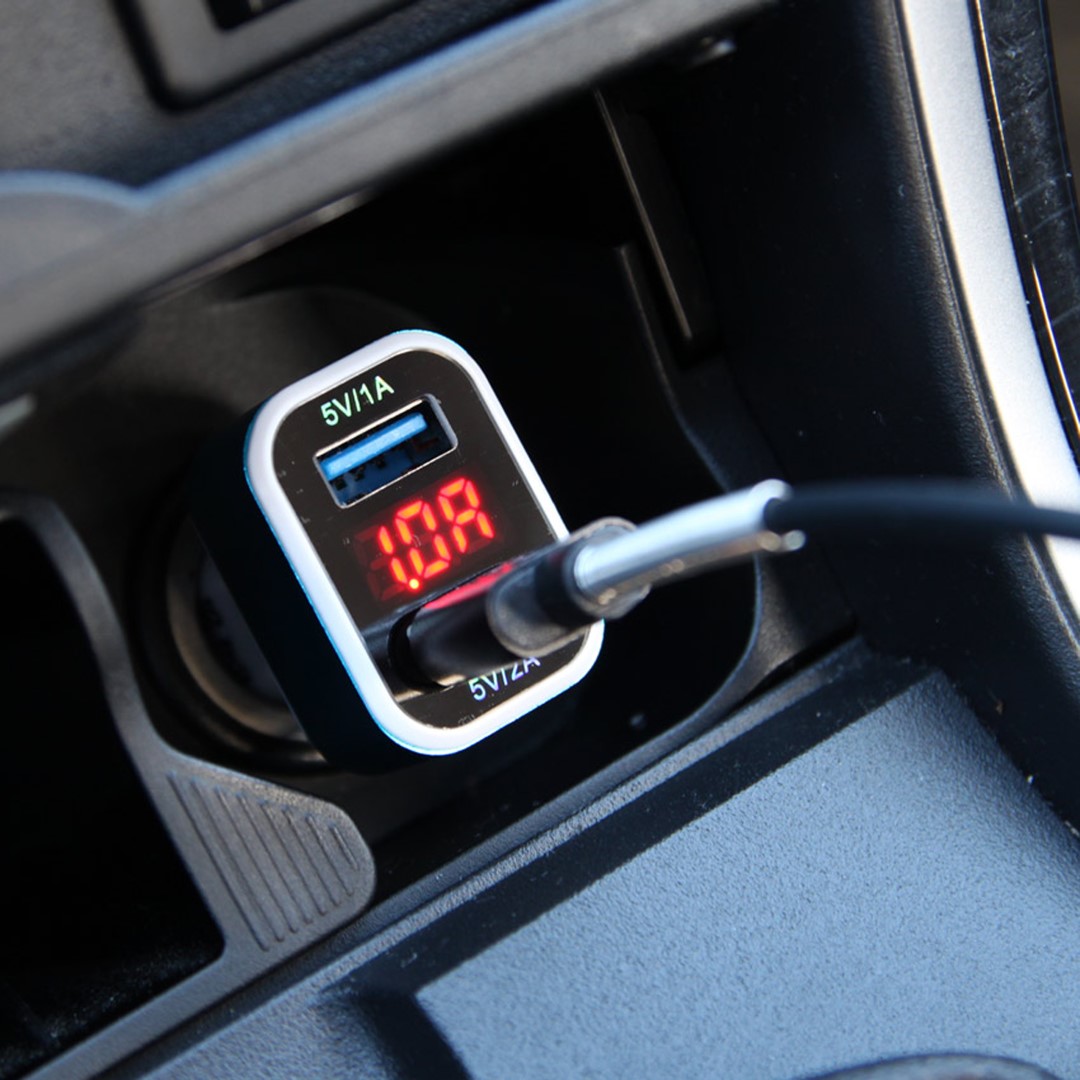 Amio Φορτιστης Αναπτηρα Με 2 Θυρες Usb 12/24V 3000mA (1Α, 2Α) Και ...
