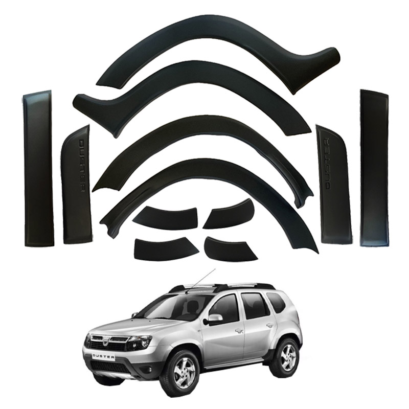 Πλαϊνά Φτερά Τροχών Για Dacia Duster 2010-2017 & Τριμ Πόρτας Σετ 12 ...
