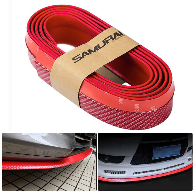 Μπροστινό Spoiler Universal Samurai Lip Safe & Style 2500mm Red Carbon ...