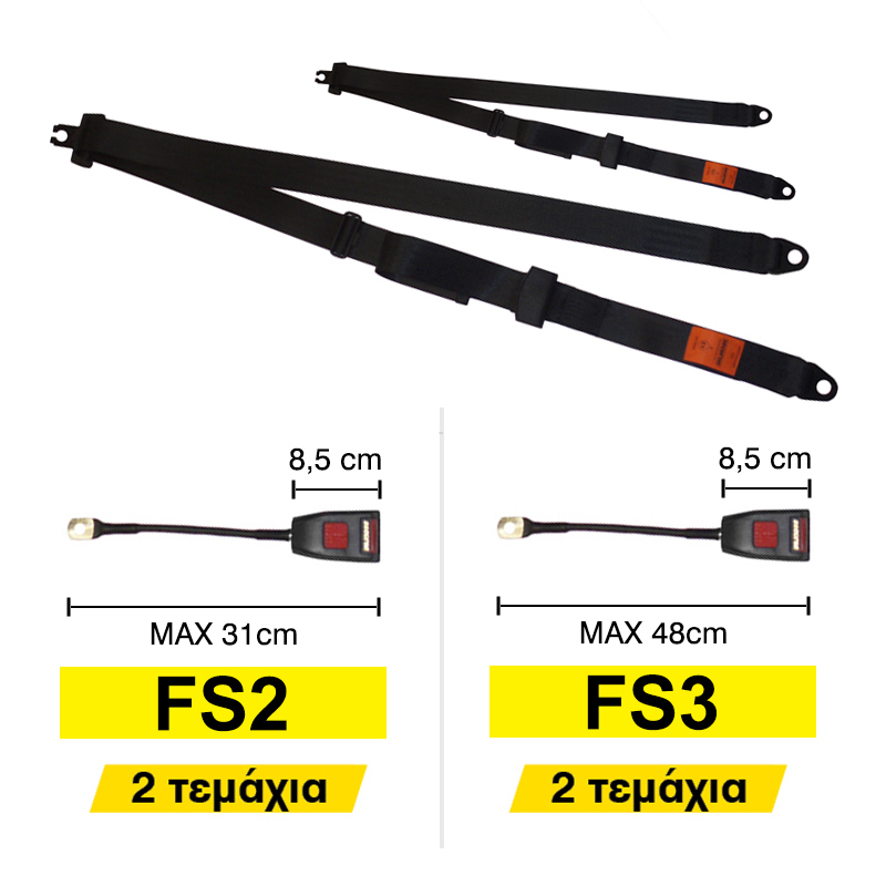 Ζωνες 3 Σημειων Απλες FS3
