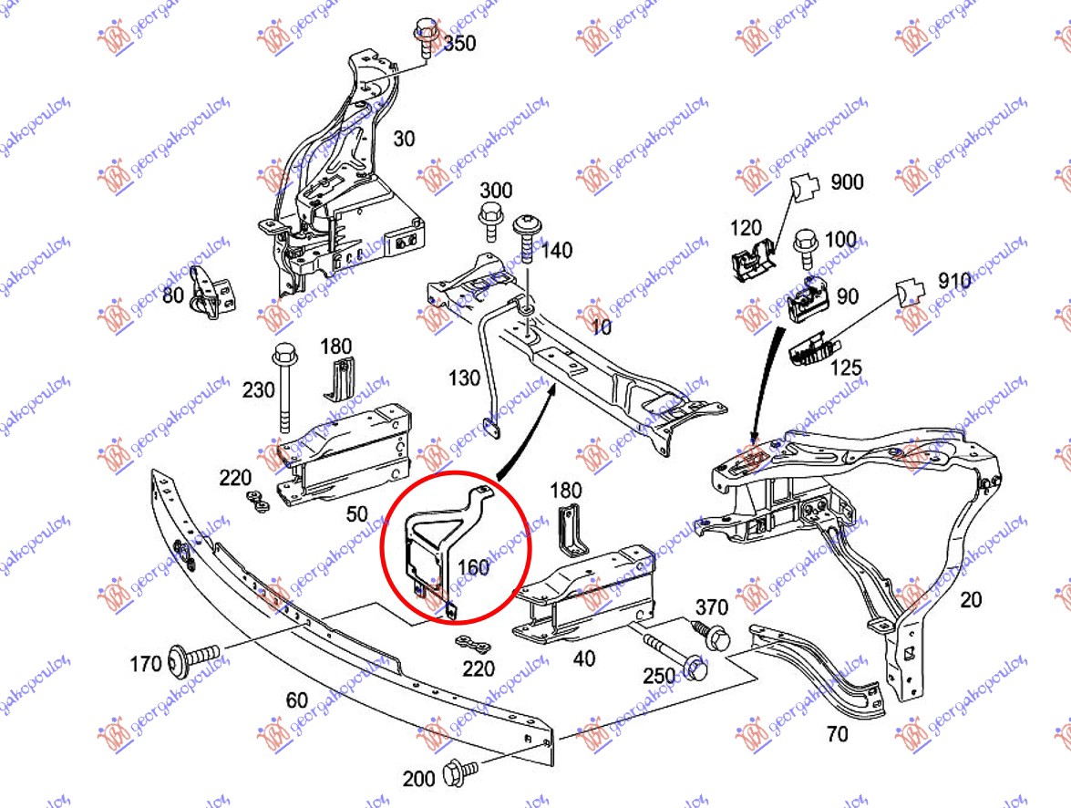 Λαμαρινα ΜΕΤΩΠΗΣ/ΒΑΣΗ Αισθητηρα (CRUISE CONTROL) Mercedes E Class (W212 ...