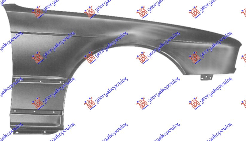 Φτερο Εμπρος (ΧΩΡΙΣ Τρυπα ΦΛΑΣ) Δεξια Bmw Series 5 (E34) 88-95 - 058800651