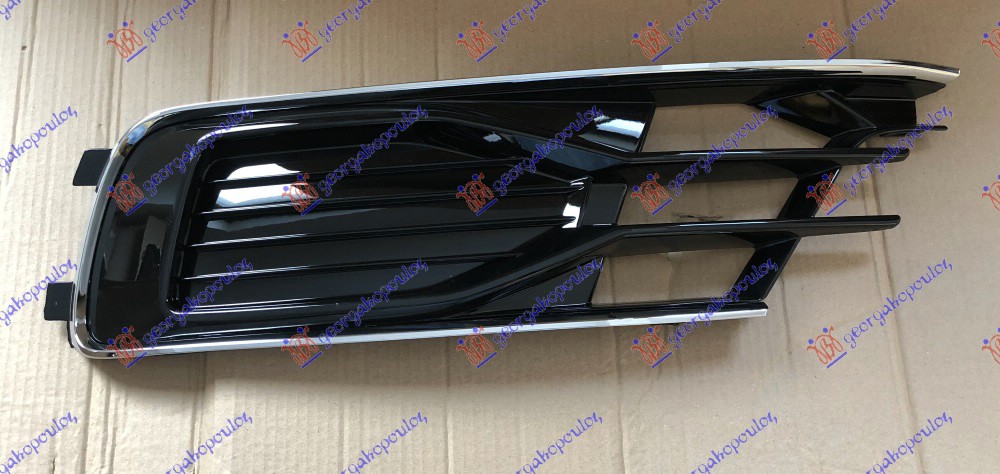 Διχτυ Προφυλακτηρα Εμπρος (BLACK EXCLUSIVE) Με Χρωμιο Αριστερα Audi A6 ...