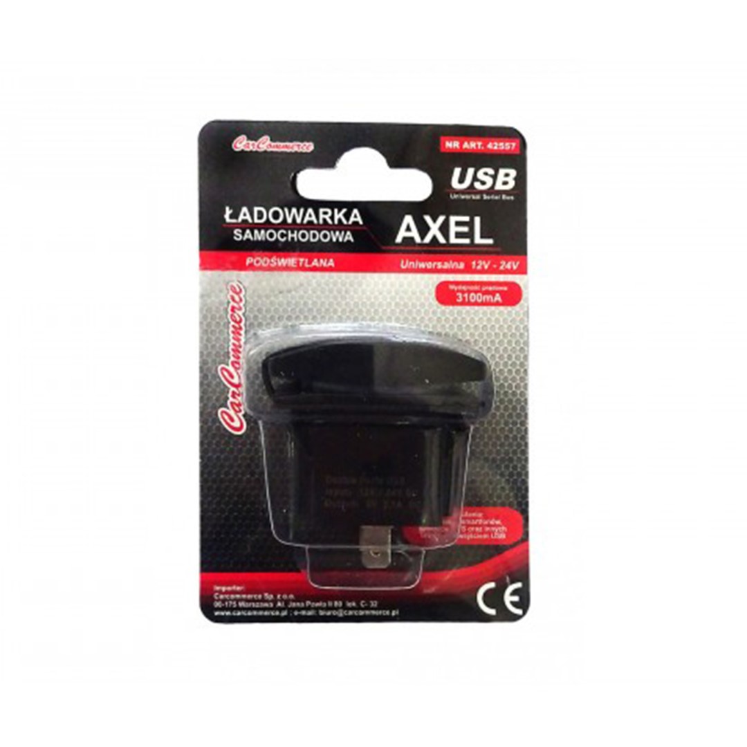 Ανταπτορας Αναπτηρα Axel Με 2 Usb 12/24V Output 5V 3100mA