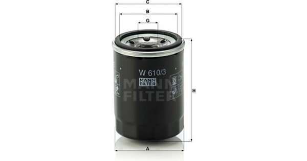 MANN-FILTER Φίλτρο Λαδιού - W 610/3