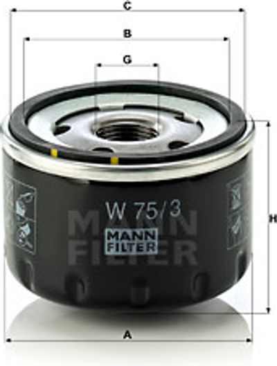 MANN-FILTER Φίλτρο Λαδιού - W 75/3