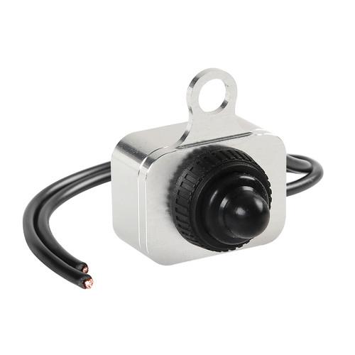 Διακοπτης 12V 6A Τιμονιου Μοτο Αδιαβροχος 6mm Αλουμινιου 1ΤΕΜ.