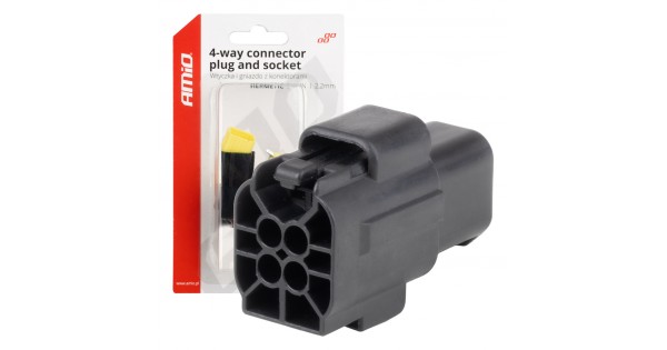 Φισα Συνδεσης Με Υποδοχη 4 Pin Φ2,2mm Αδιαβροχη Amio - 1 τεμ.
