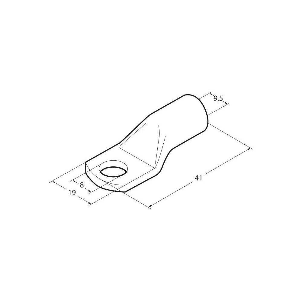 Ακροδεκτες Καλωδιων Μπαταριας 50mm²ΜΕ Τρυπα 8mm 5ΤΕΜ