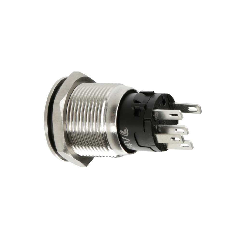 Διακοπτης Μπουτον (BUTTON) 12/24V 5Amax 5PIN IP65 ON/OFF Me Led Πρασινο ...