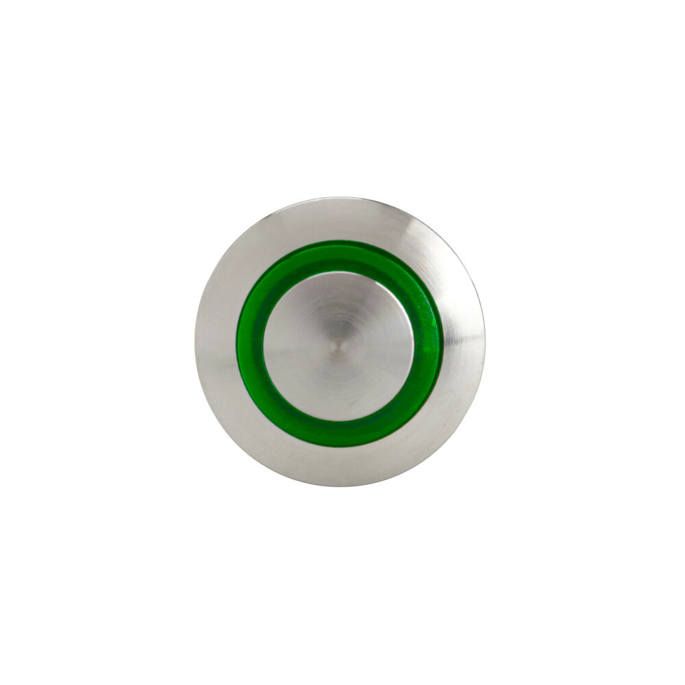 Διακοπτης Μπουτον (BUTTON) 12/24V 5Amax 5PIN IP65 ON/OFF Me Led Πρασινο ...