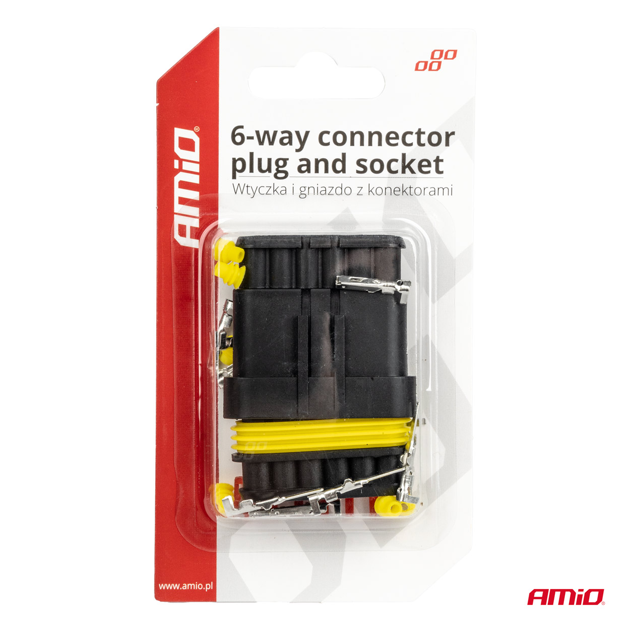 Συνδεσμος Καλωδιων Με Αρσενικη & Θηλυκη Φισα Συνδεσης 6PIN Αδιαβροχος ...