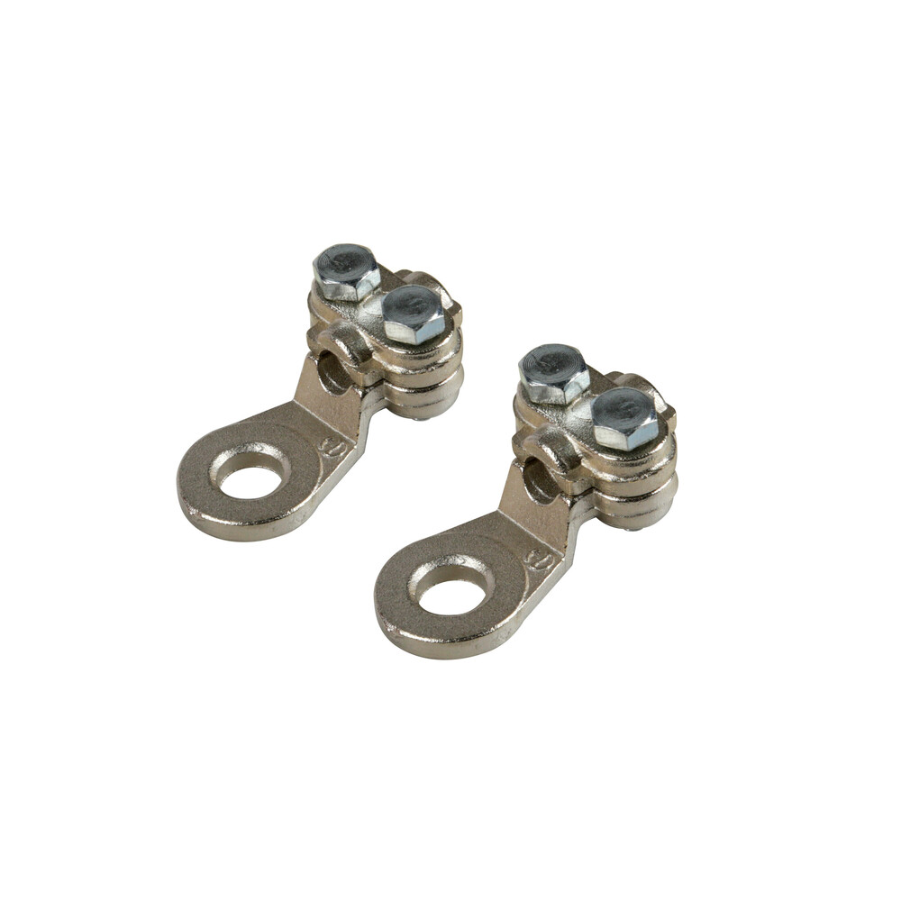 Ακροδεκτες Καλωδιων Μπαταριας 25mm²ΜΕ Τρυπα 8mm Με Πλακα Συσφιξης 2ΤΕΜ