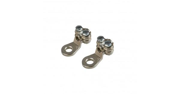 Ακροδεκτες Καλωδιων Μπαταριας 25mm²ΜΕ Τρυπα 8mm Με Πλακα Συσφιξης 2ΤΕΜ