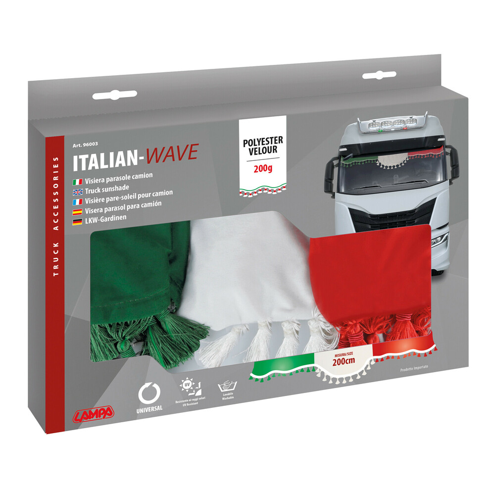 Κουρτινα Νταλικας Italian Wave Σημαια Ιταλιας 200cm Lampa - 1 Tem